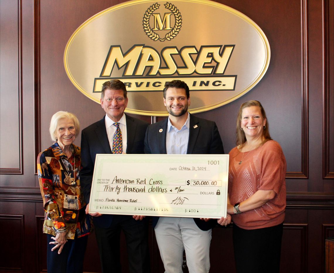 Massey Services makes $30,000 Donation to American Red Cross to support ...